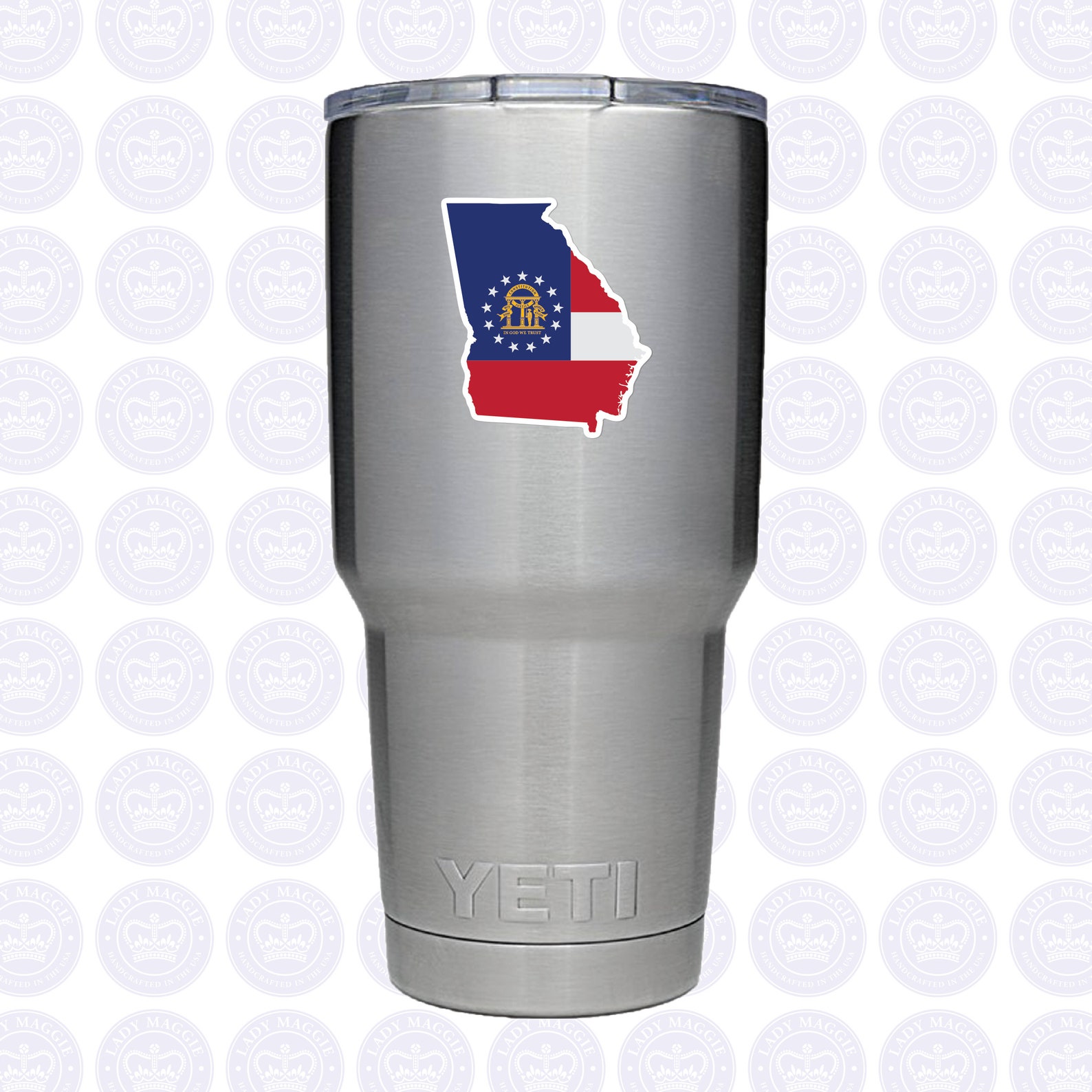 Georgia Decal GA State Flag Decal Georgia State Bumper - Etsy