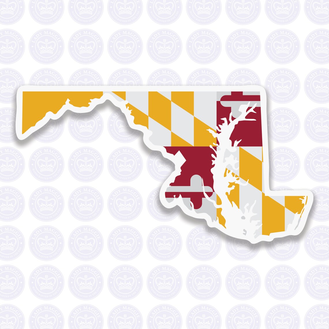 Maryland Decal MD State Flag Decal Maryland State Bumper - Etsy