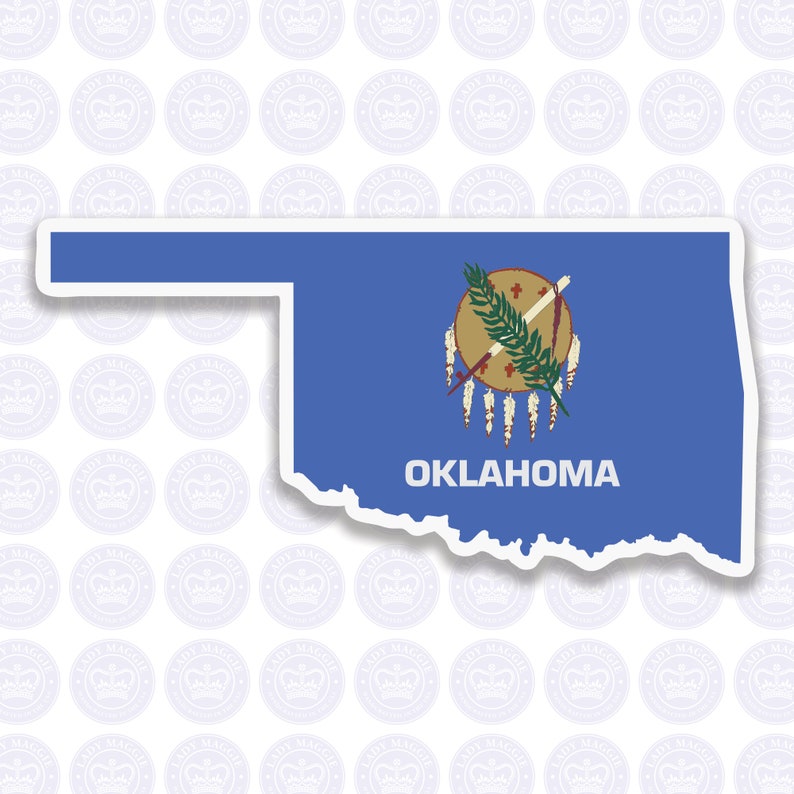 Oklahoma Decal OK State Flag Decal Oklahoma State Bumper | Etsy