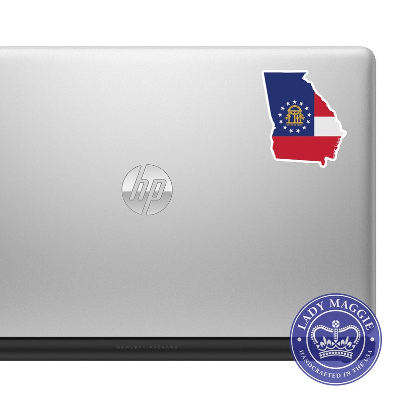 Georgia Decal GA State Flag Decal Georgia State Bumper - Etsy