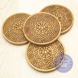 Bell System Manhole Cover Mandala Logo Vintage Bamboo Coasters | Bell ...