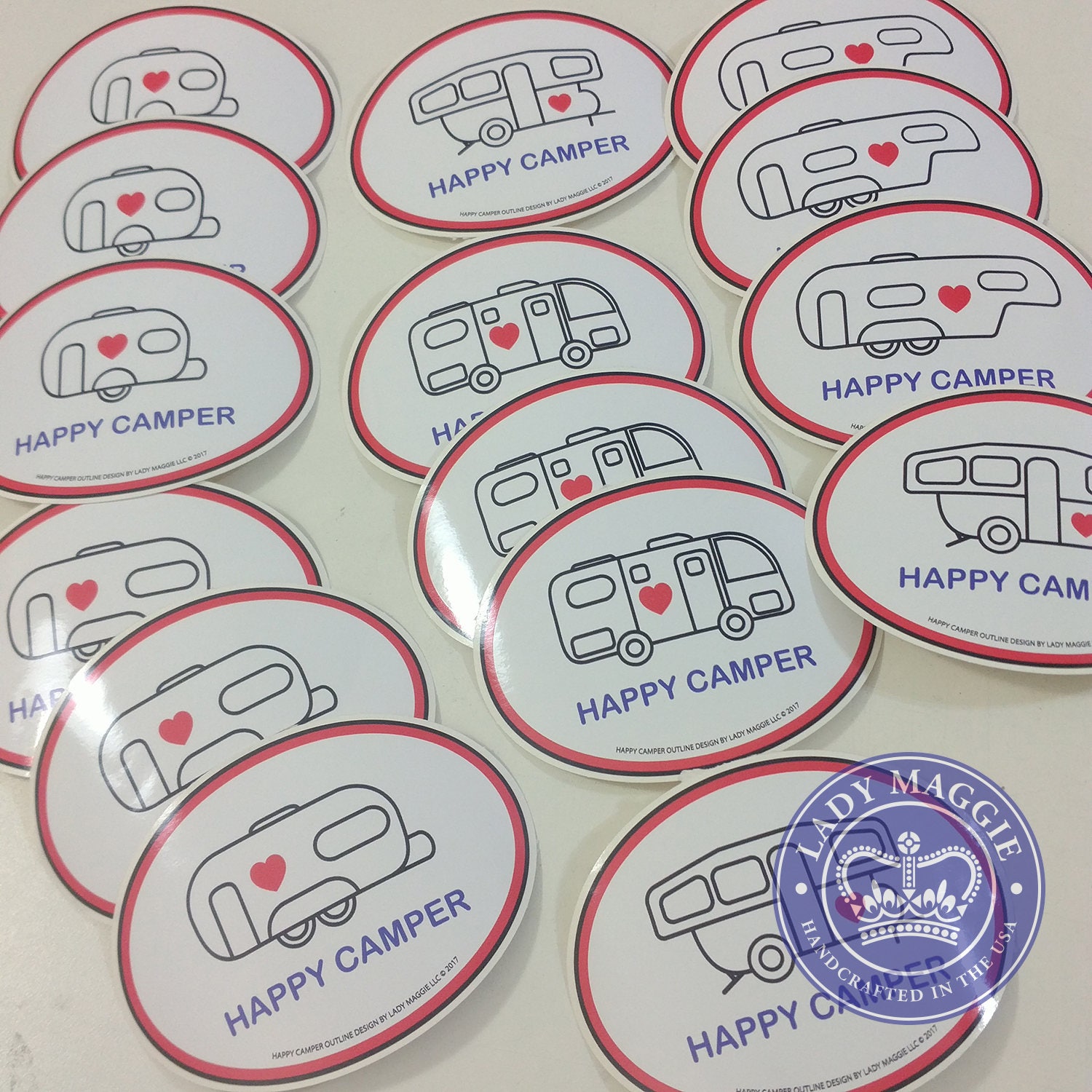 Happy Camper Decal Pop-up Camper Decal Camping Trailer | Etsy