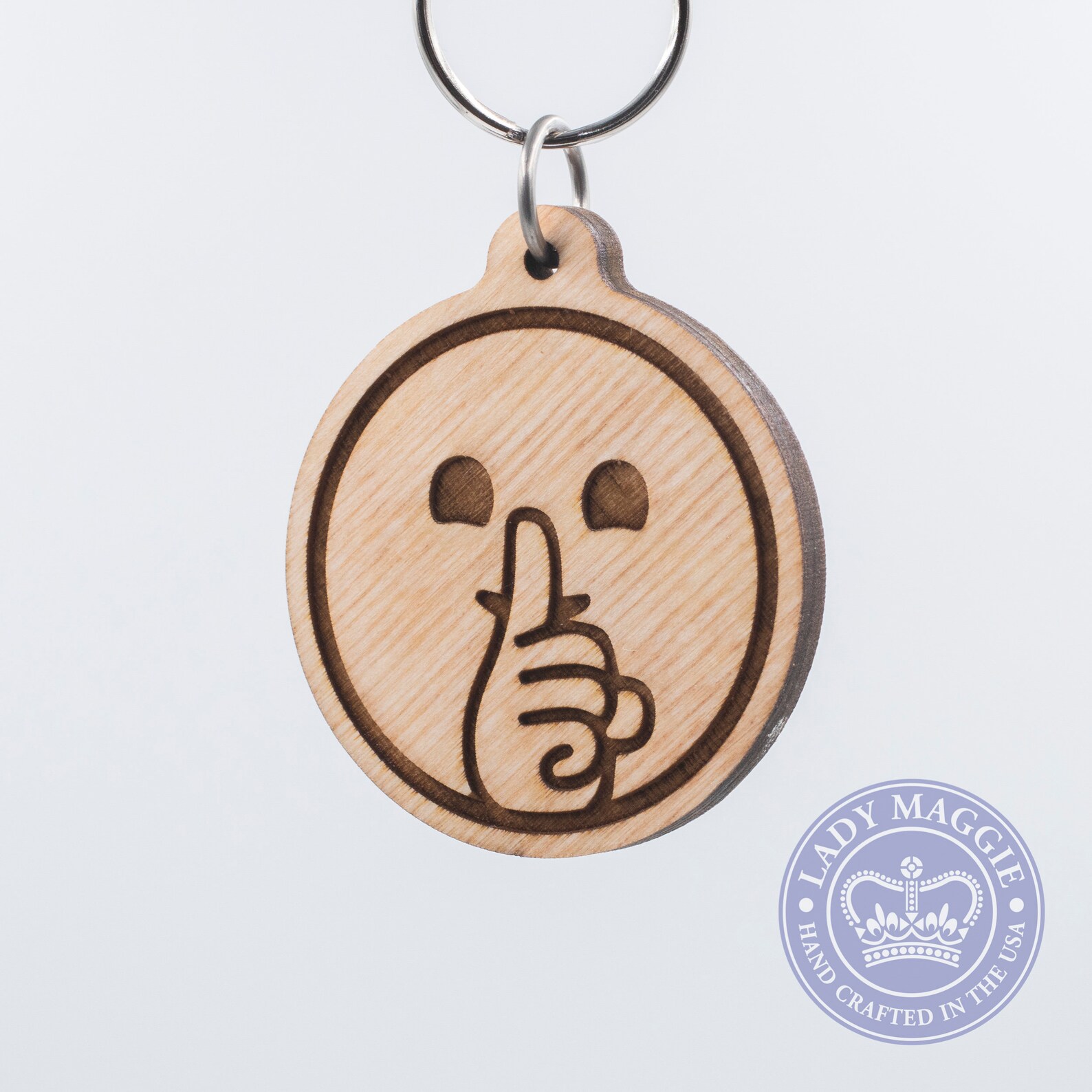 Shush Face Emoji Keychain Shh Emoji Shushing Face Emoji | Etsy