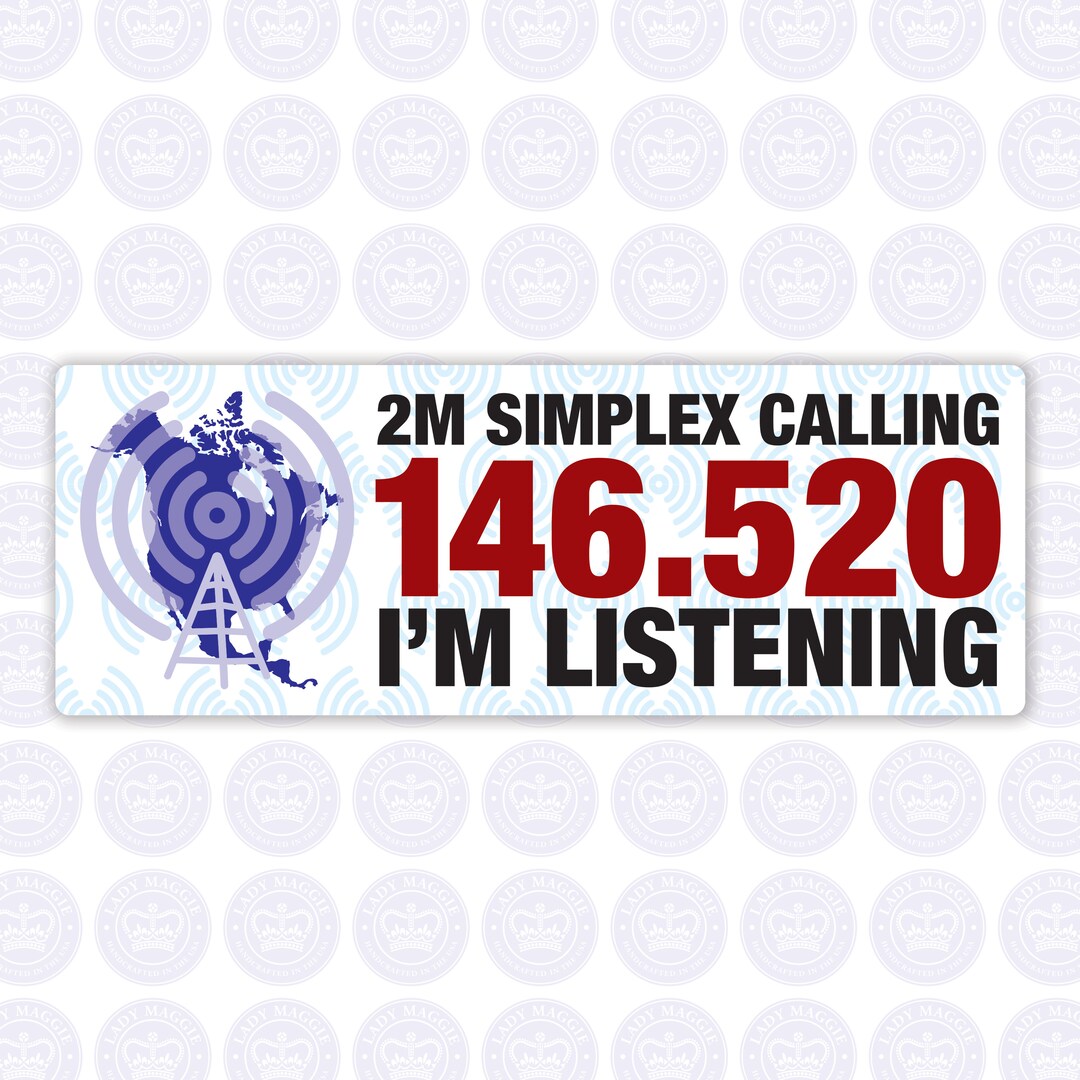 146.520 - 2m National Simplex Calling Frequency Decal - Amateur Radio ...