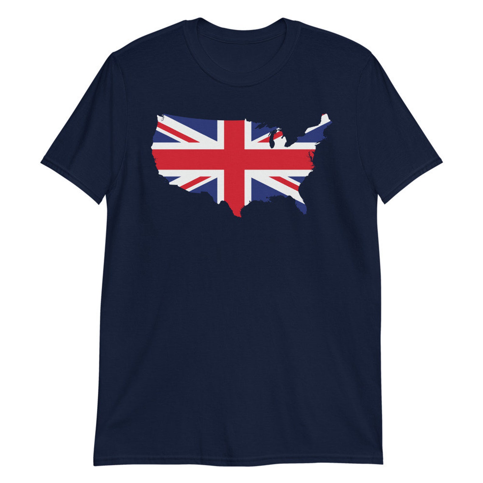 American British Flag T-Shirt Union Jack British Expat Tee | Etsy