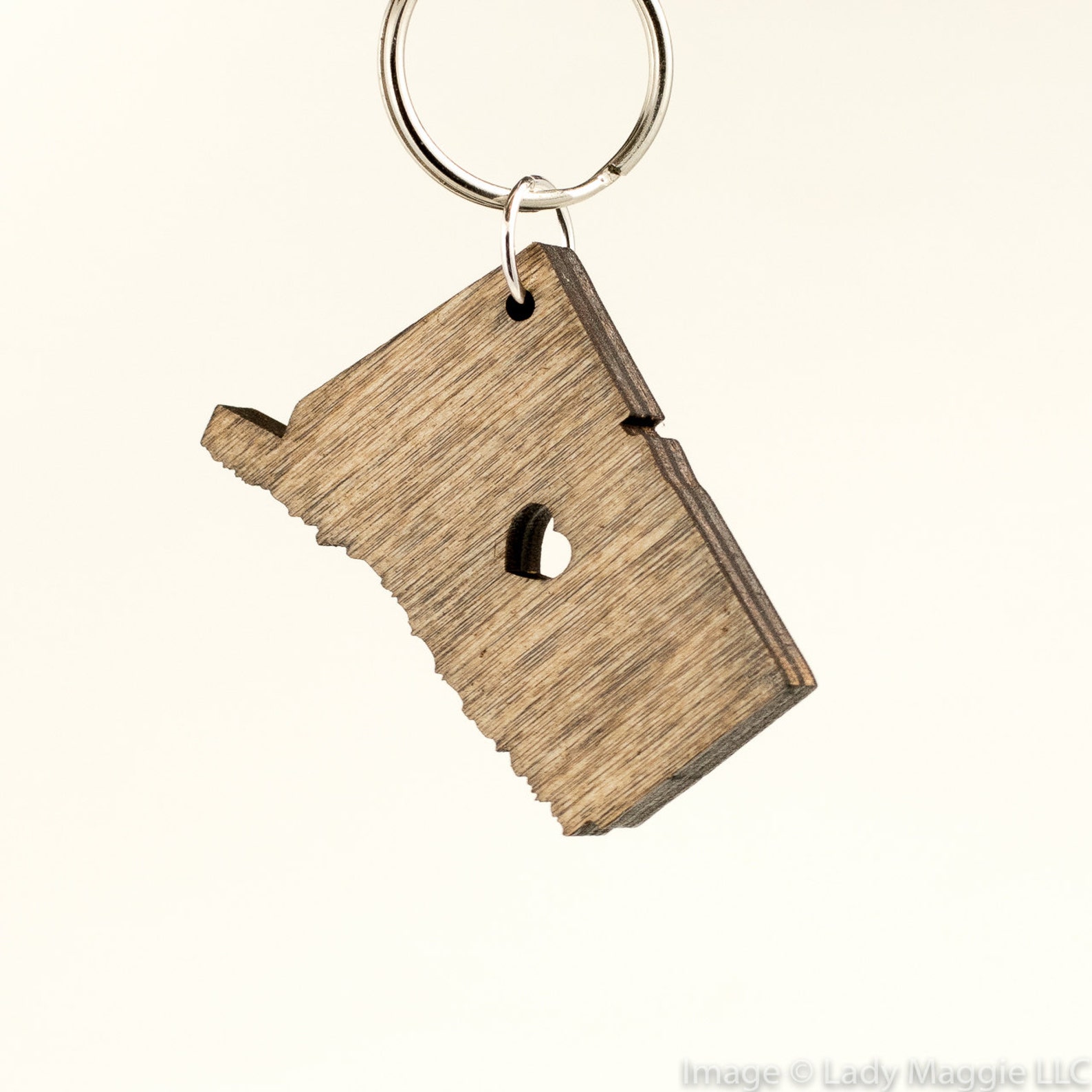 Connecticut Wooden Keychain - CT State Keychain - Wooden Connecticut ...