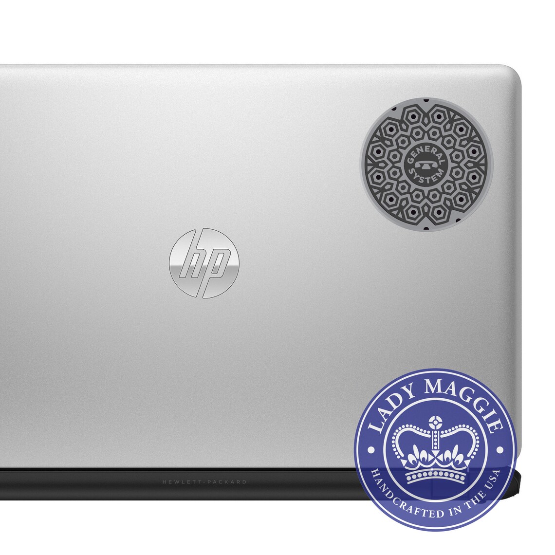 General System Manhole Logo Bumper Sticker - Mandala Logo Decal ...