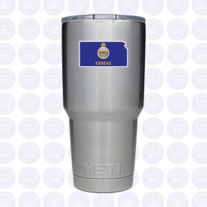 Kansas Decal - KS State Flag Decal - Kansas State Bumper Sticker ...