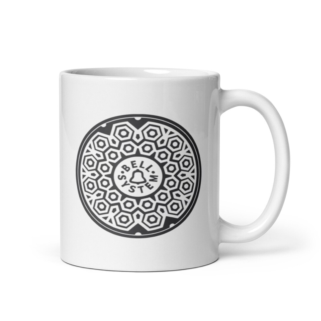 Bell System Manhole Cover Logo Mug | Bell System Mandala Logo Coffee ...