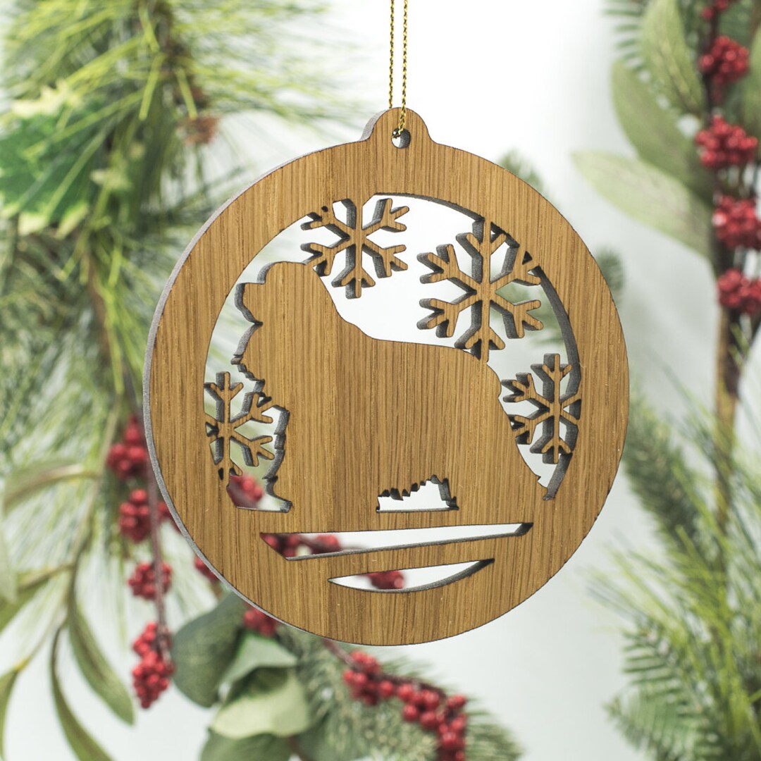 Cocker Spaniel Christmas Ornament - Spaniel Dog Silhouette Wooden Tree ...