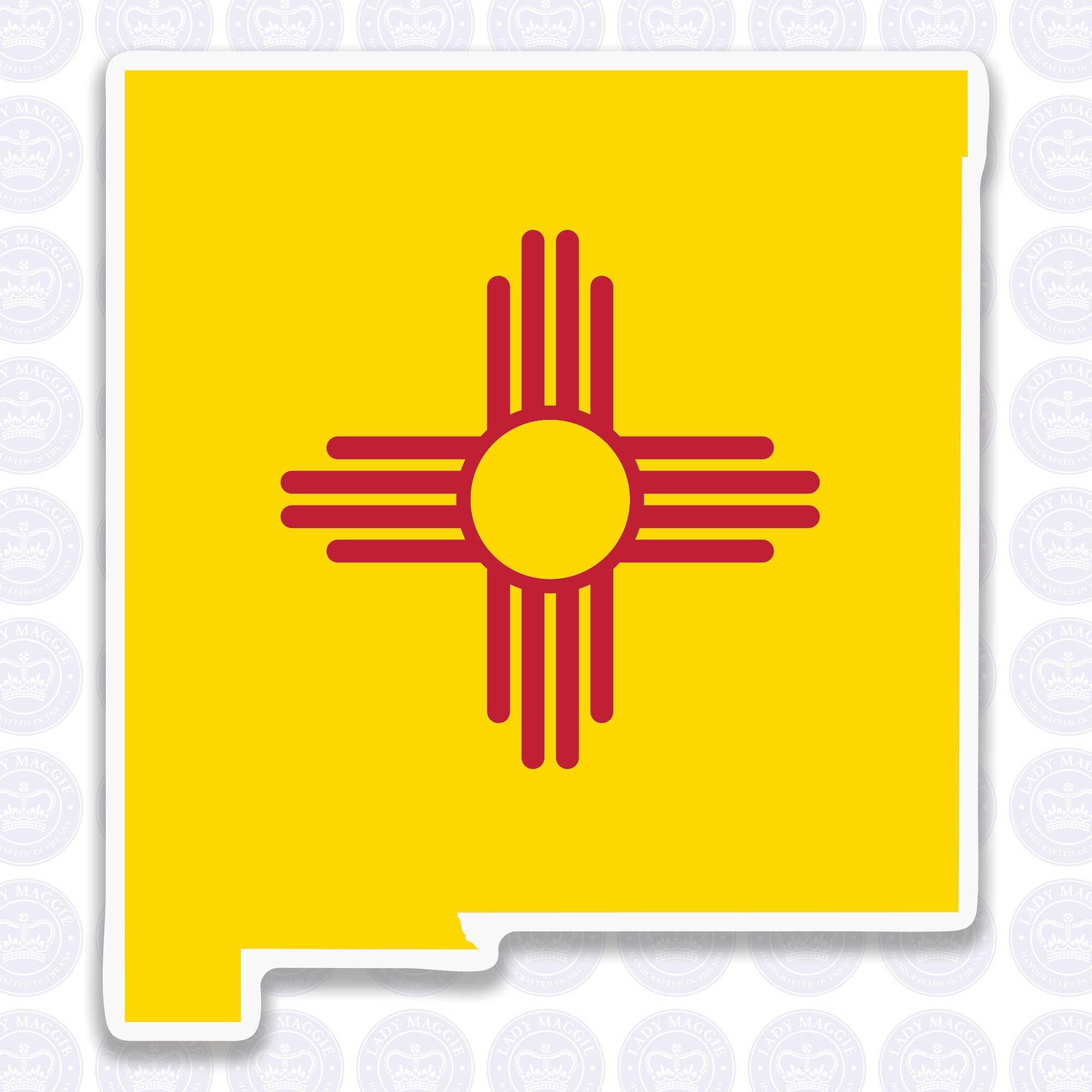 New Mexico Decal - NM State Flag Decal - New Mexico State Bumper ...