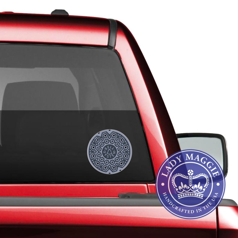Manhole Logo Bumper Sticker - Mandala Logo Decal - Bell System Manhole ...