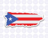 Puerto Rico Decal Puerto Rican Flag Decal Commonwealth of | Etsy