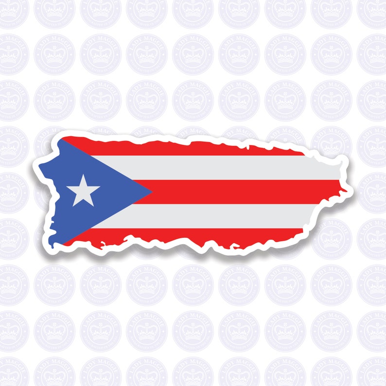 Puerto Rico Decal Puerto Rican Flag Decal Commonwealth of - Etsy