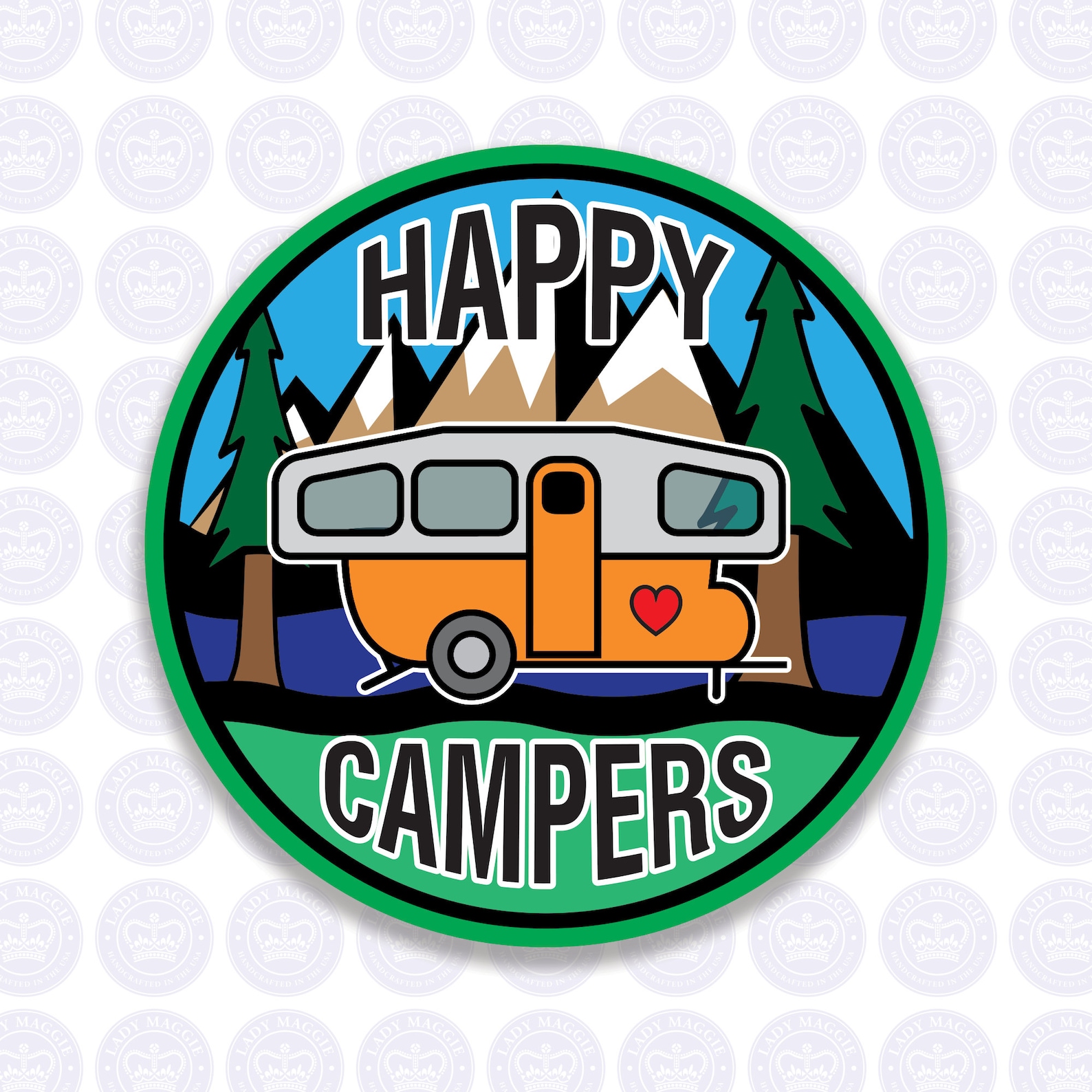 Happy Campers Pop-up Camper Decal Camping Trailer Bumper - Etsy