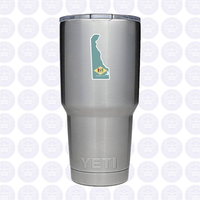 Delaware Decal DE State Flag Decal Delaware State Bumper | Etsy