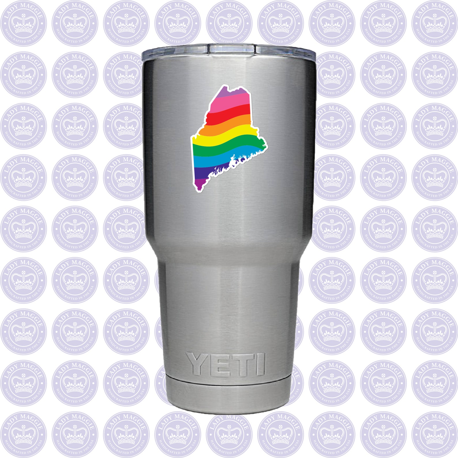 Maine Rainbow Flag Decal ME State LGBTQ Flag Decal Maine - Etsy