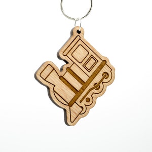 Train Keychain - Locomotive Keychain - Choo Choo Train Keychain - Train ...