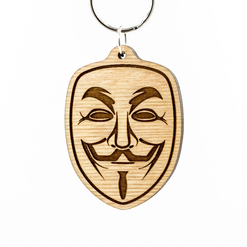 Anonymous Keychain Guy Fawkes Mask Keychain Anonymous - Etsy Canada