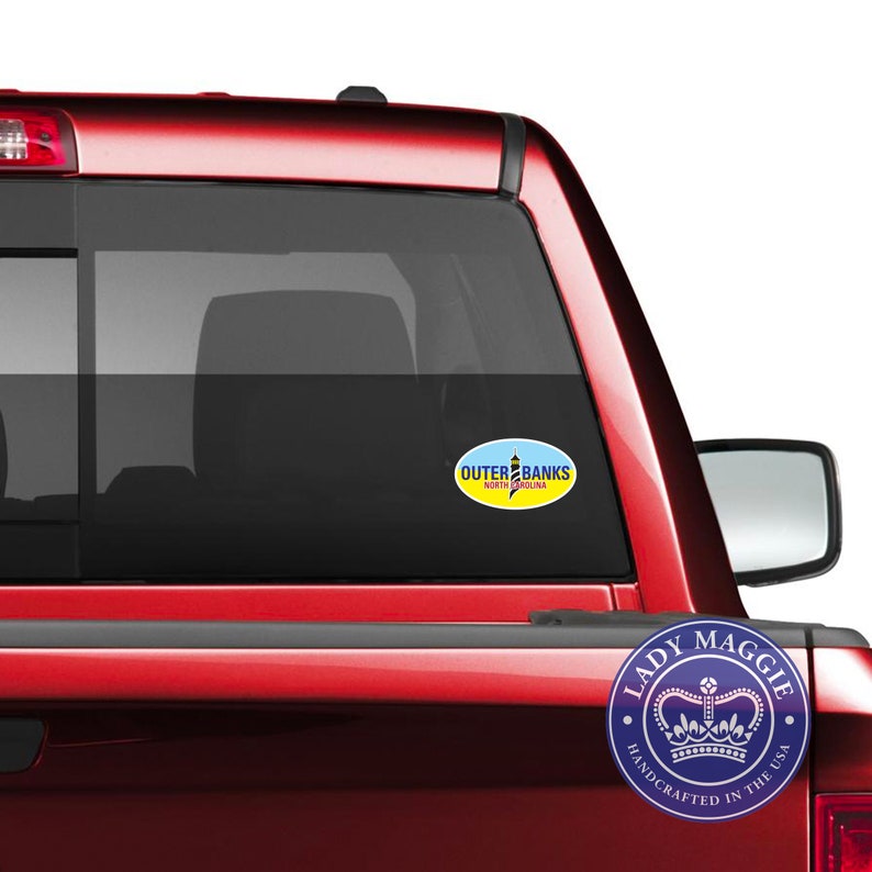 OBX Oval Lighthouse Decal Outer Banks Bumper Sticker OBX | Etsy