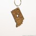 Indiana Wooden Keychain - IN State Keychain - Wooden Indiana Carved Key ...