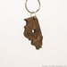 Illinois Wooden Keychain - IL State Keychain - Wooden Illinois Carved ...