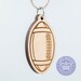 Football Keychain Football Charm Engraved Football Football Keyring - Etsy