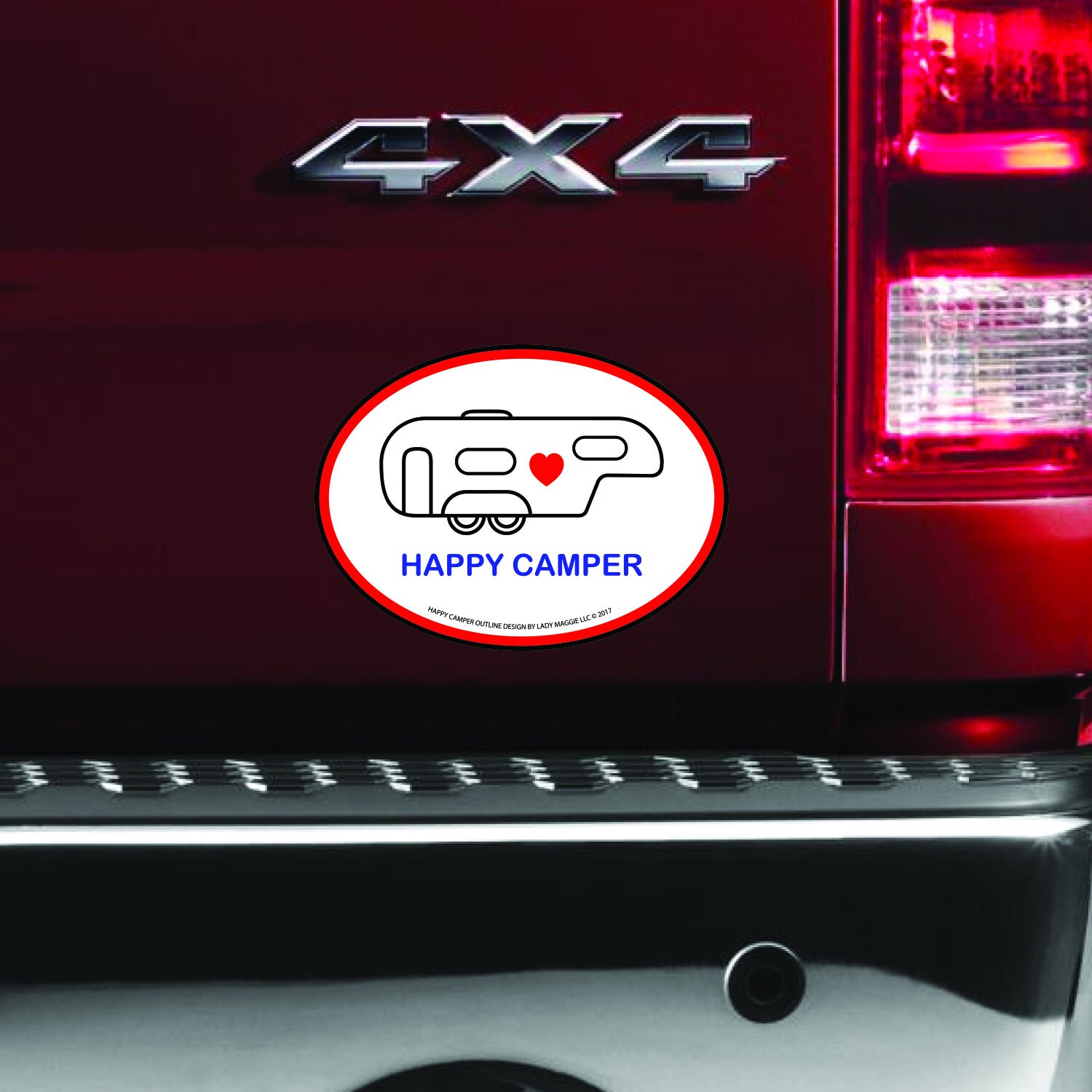 Happy Camper Decal Fifth Wheel Camper Decal Camping | Etsy