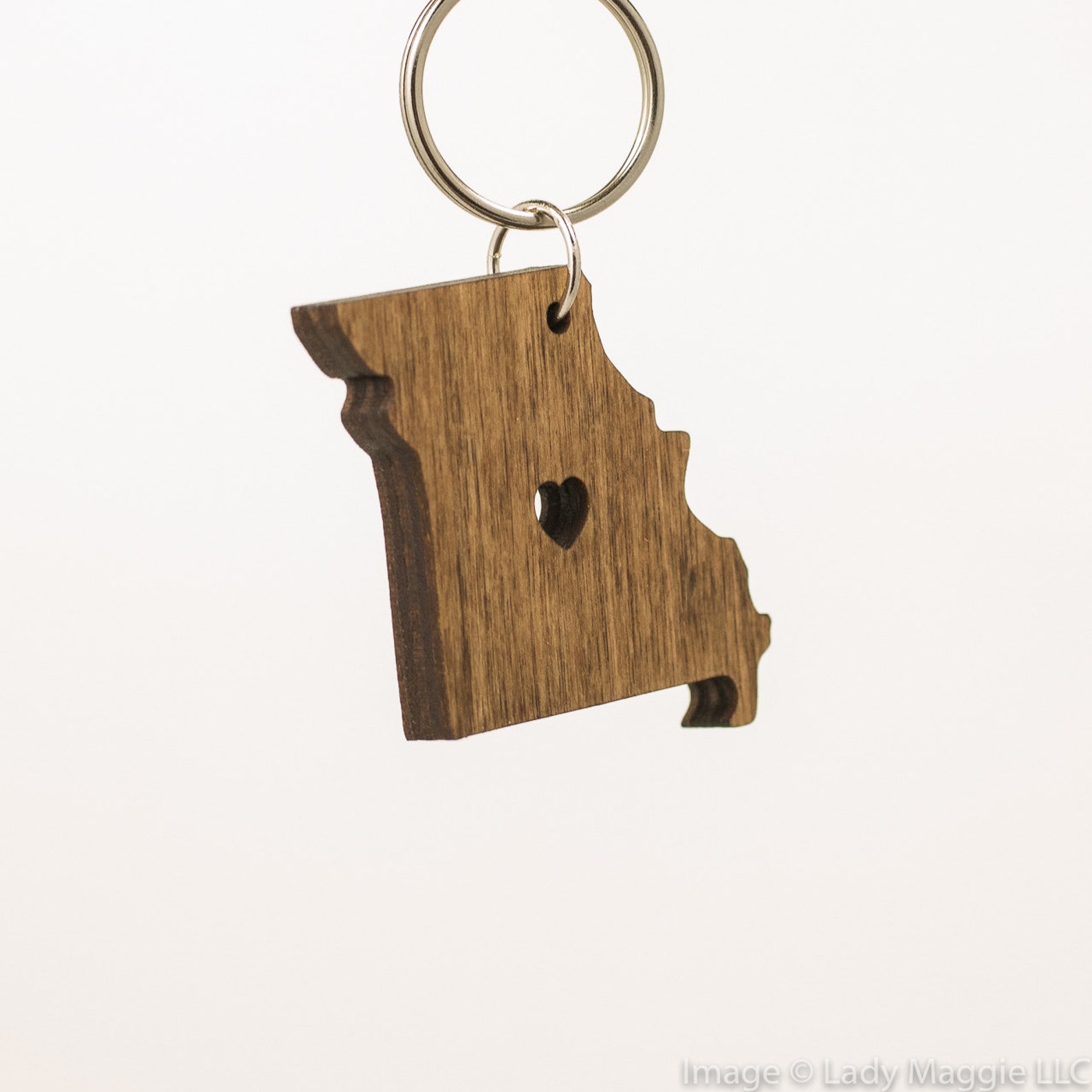 Missouri Wooden Keychain MO State Keychain Wooden Missouri - Etsy