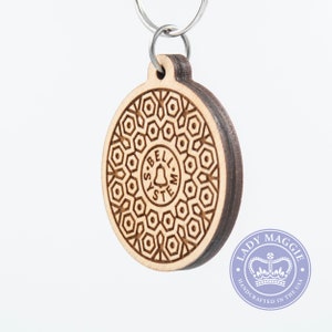Bell System Manhole Cover Vintage Mandala Logo Keychain - Bell Retro ...