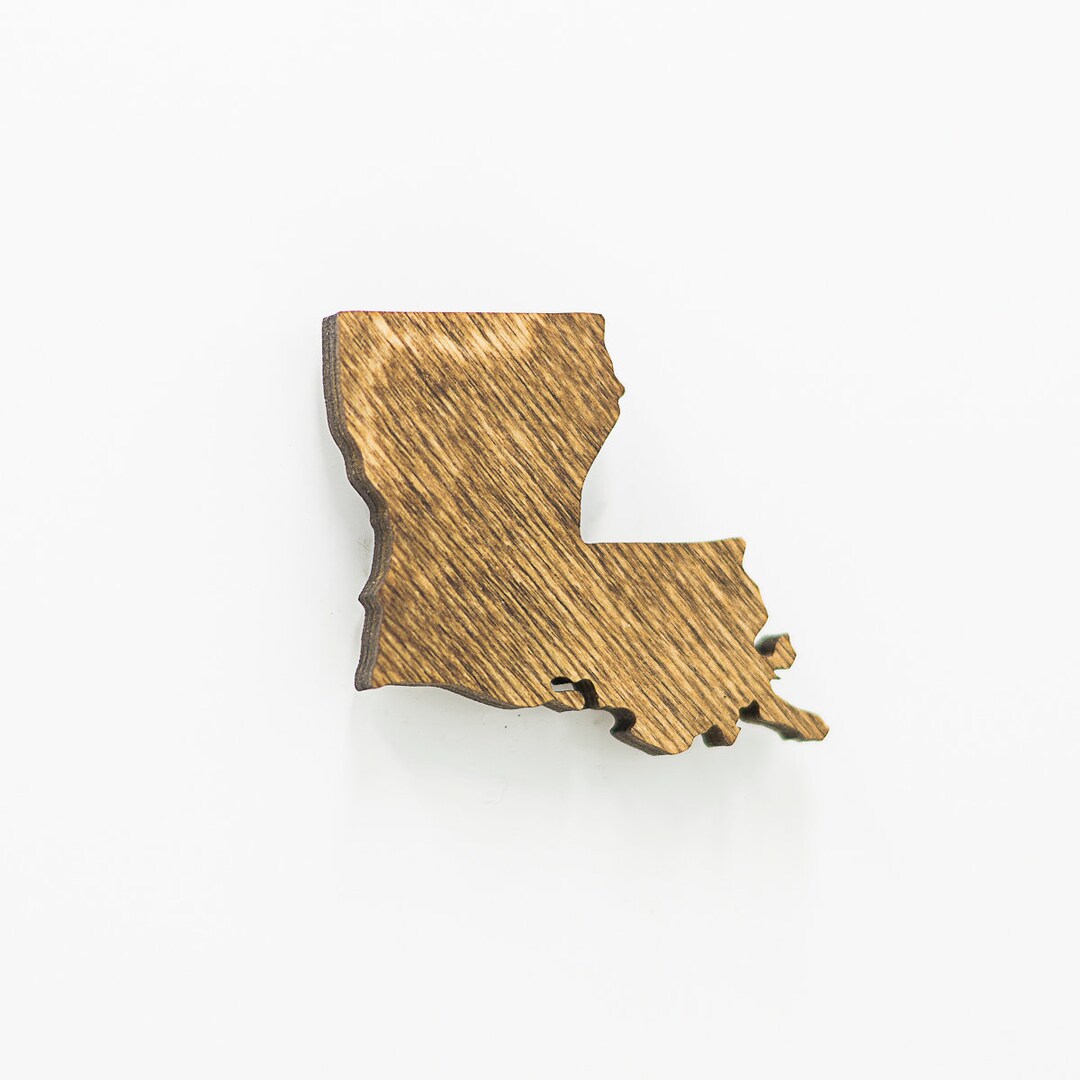 Louisiana Magnet - Wooden Louisiana State Magnet - Laser Cut LA State ...