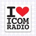 I Love Icom Radio Amateur Radio Decal Bumper Sticker Radio Ham I Heart ...
