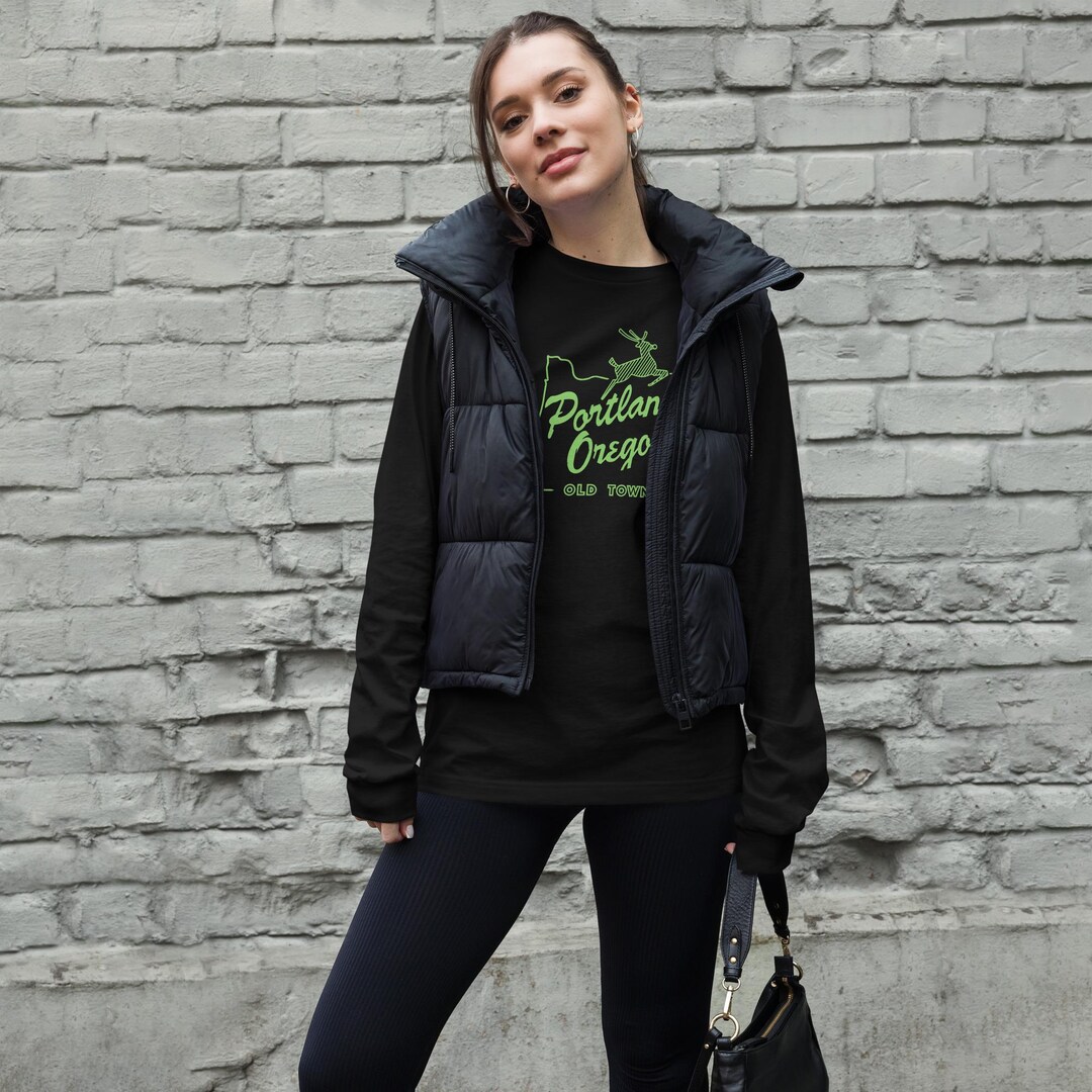 Portland Oregon Old Town Long Sleeve Tee Unisex | Green Portland Stag ...
