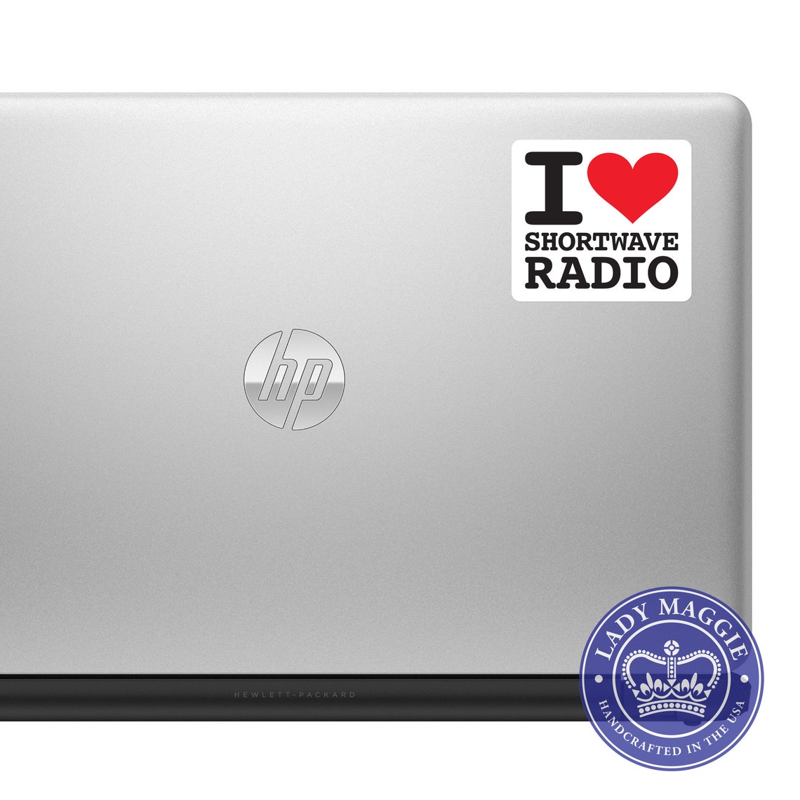 I Love Shortwave Radio Decal Amateur Radio Decal - Bumper Sticker Radio ...