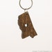 Mississippi Wooden Keychain MS State Keychain Wooden Mississippi Carved ...