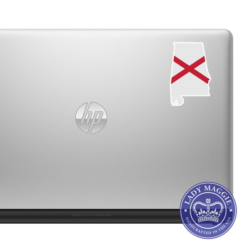 Alabama Decal AL State Flag Decal Alabama State Bumper | Etsy