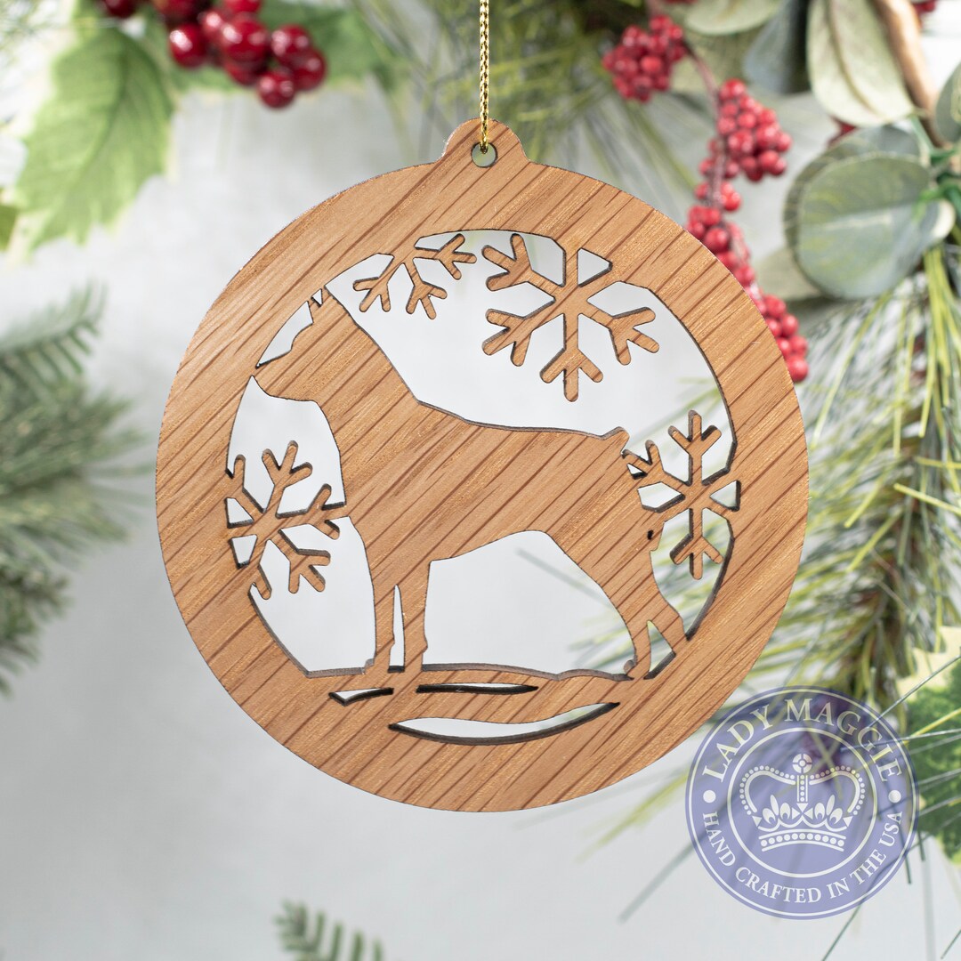 Min Pin Christmas Ornament - Miniature Pinscher Dog Silhouette Pet ...