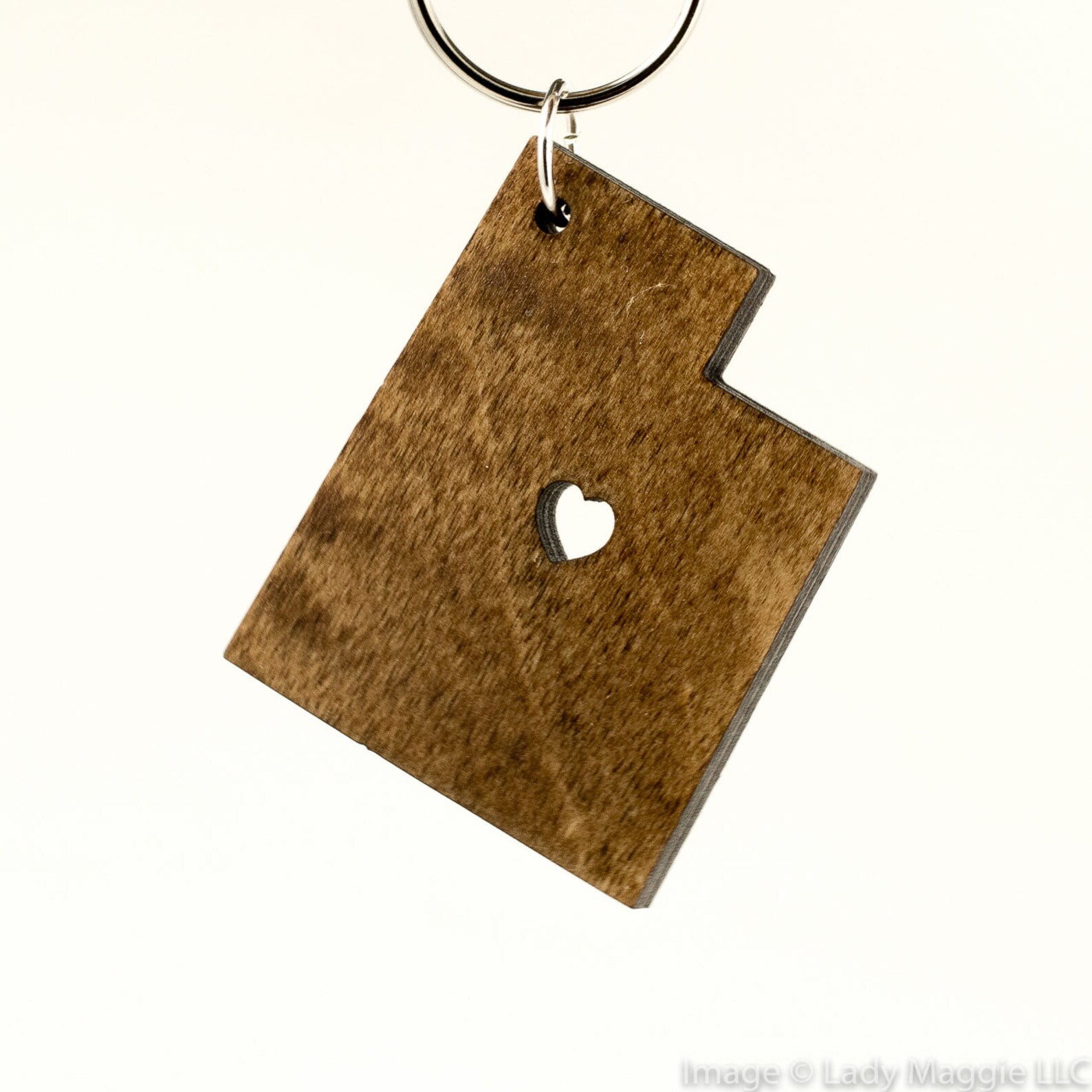 Utah Wooden Keychain UT State Keychain Wooden Utah Carved - Etsy