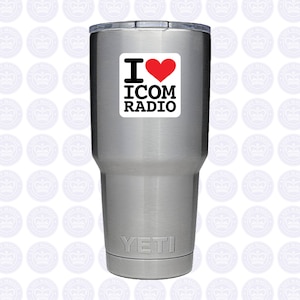 I Love Icom Radio Amateur Radio Decal - Bumper Sticker Radio Ham - I ...