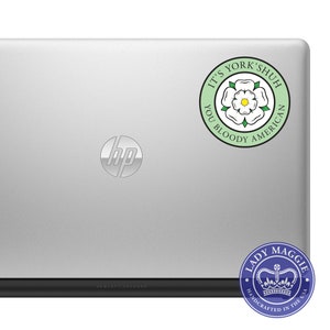 Yorkshire Decal - White Rose of Yorkshire UK Bumper Sticker - American ...