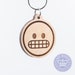 Gritting Face Emoji Keychain Grimacing Emoji Keyring - Etsy