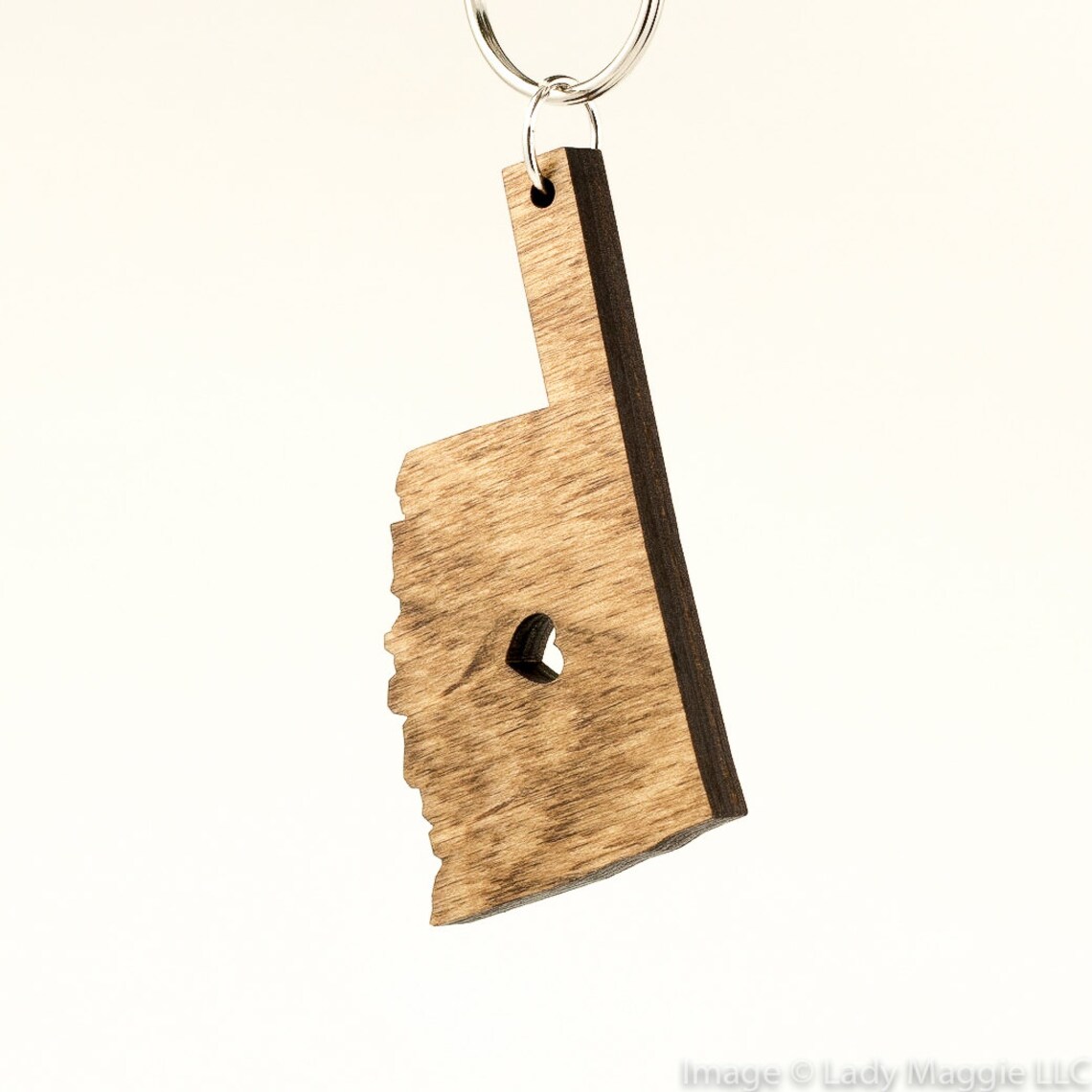 Oklahoma Wooden Keychain OK State Keychain Wooden Oklahoma | Etsy