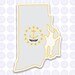Rhode Island Decal RI State Flag Decal Rhode Island State Bumper ...