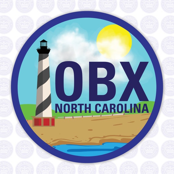 OBX Lighthouse Decal Outer Banks Bumper Sticker OBX Outer | Etsy