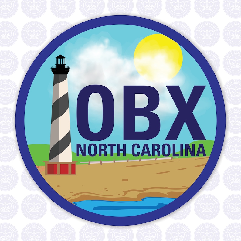 OBX Lighthouse Decal Outer Banks Bumper Sticker OBX Outer | Etsy