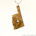 Oklahoma Wooden Keychain - OK State Keychain - Wooden Oklahoma Carved ...