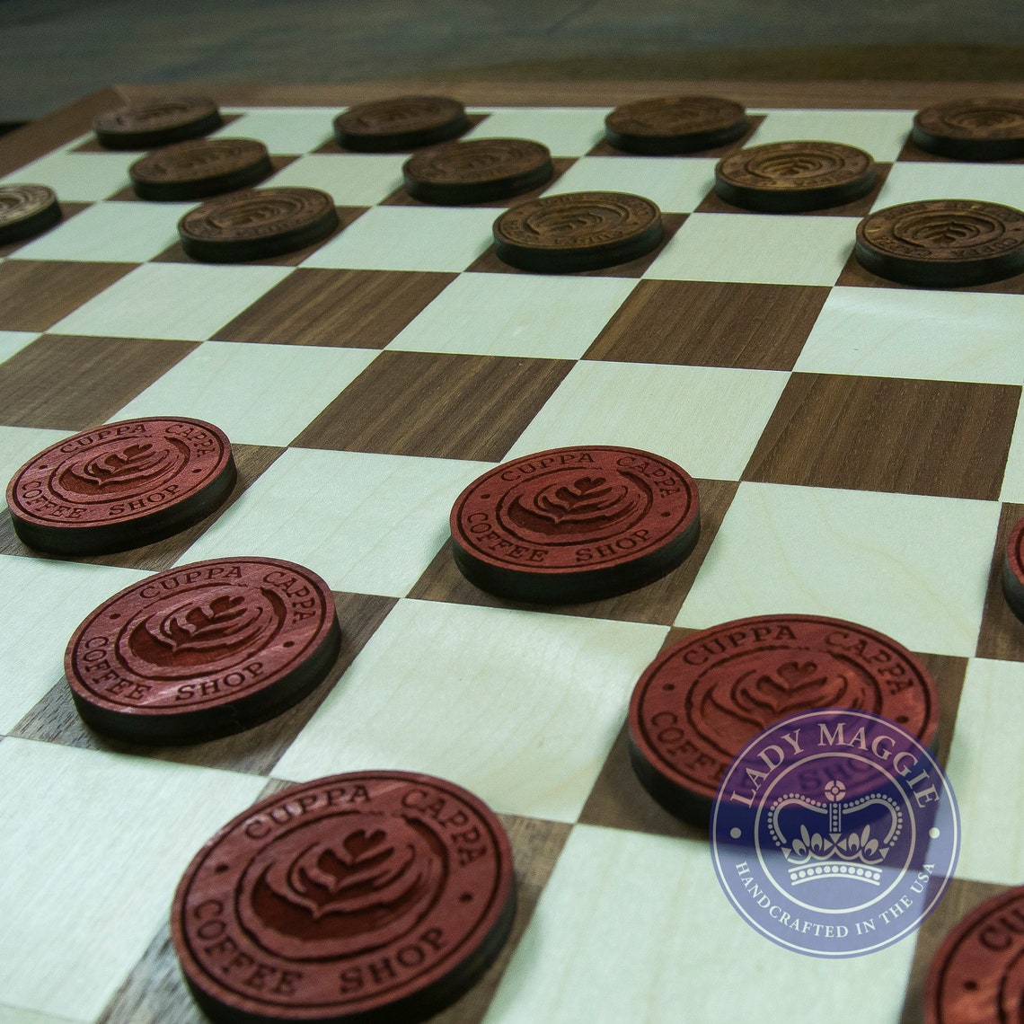 Custom Logo Checkers Pieces Custom Design Engraved Checkers | Etsy