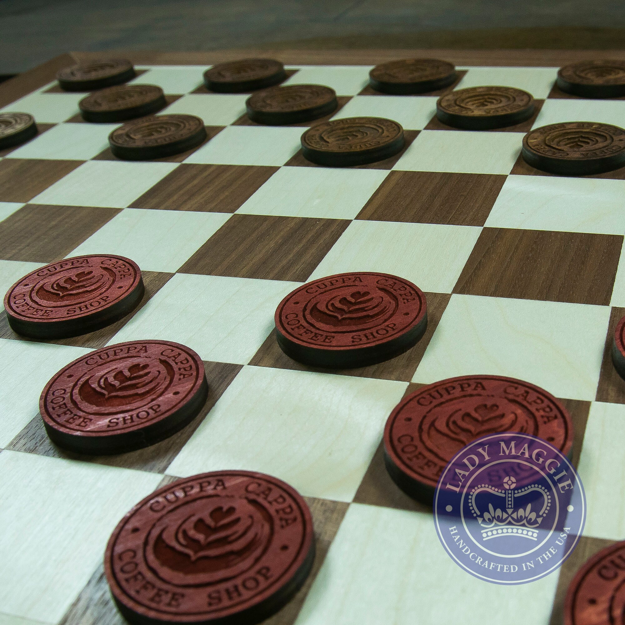 Custom Logo Checkers Pieces Custom Design Engraved Checkers | Etsy