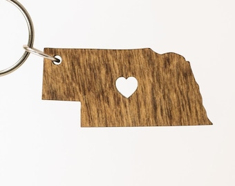 Minnesota Wooden Keychain MN State Keychain Wooden Minnesota Carved Key ...