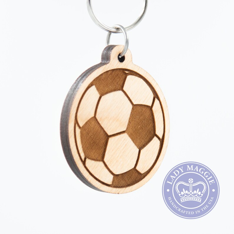 Soccer Ball Keychain Soccer Charm Engraved Soccer Ball - Etsy